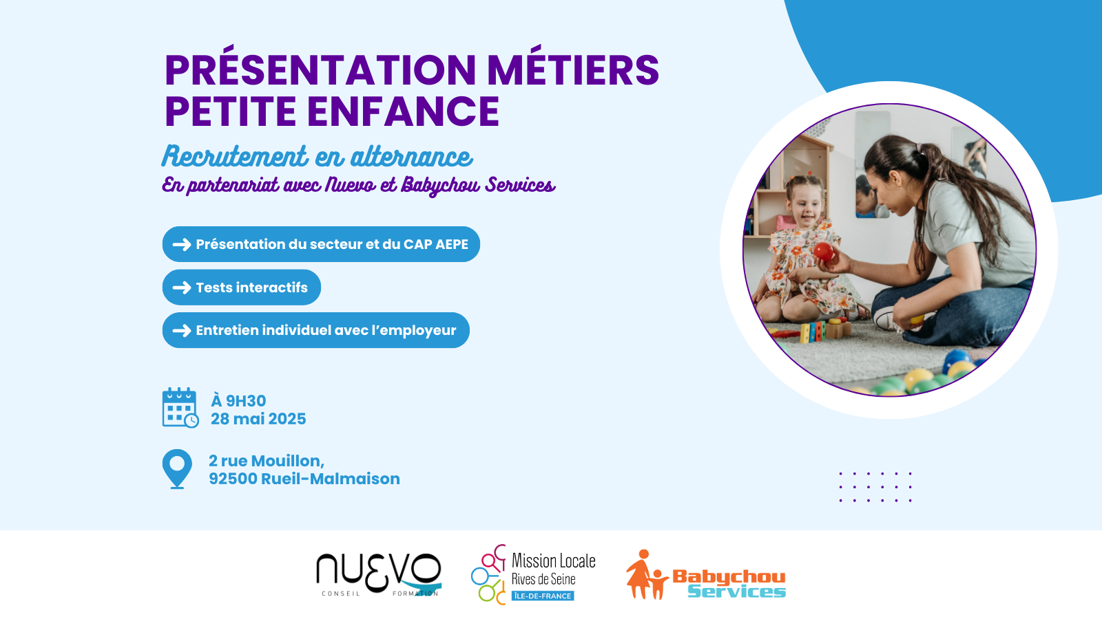 Présentation métiers Petite Enfance - Mission locale Rives de Seine ile ...